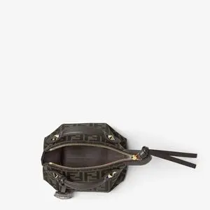 Fendi Ff Zucca Jacquard And Leather Mini Bag
